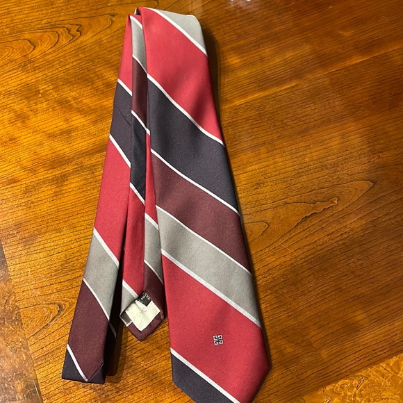 Givenchy | Accessories | Givenchy Monsieur Vintage Striped Tie Silk ...